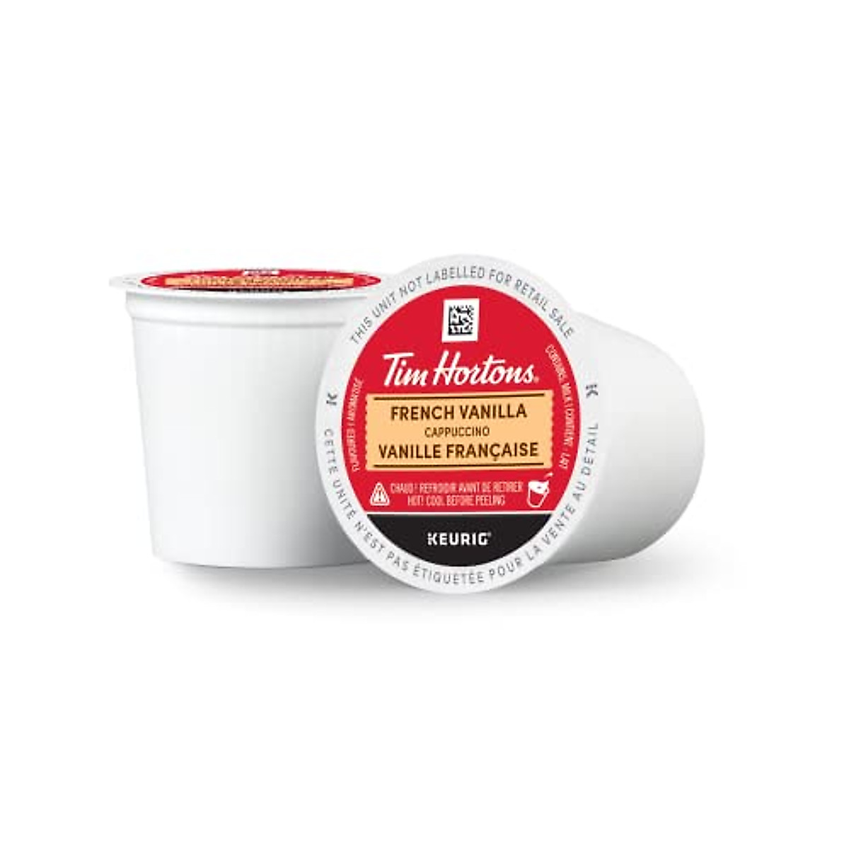 Tim Hortons French Vanilla Cappuccino Flavoured Coffee, Single Serve Keurig K-Cup Pods, 10 Count