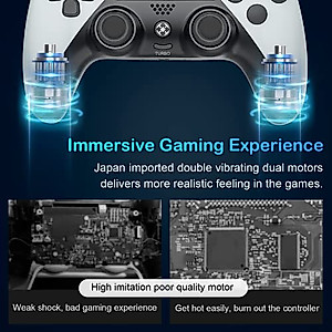 OUBANG Control for PS4 Controller, Game Remote for Elite PS4 Controller with Turbo, Steam Gamepad Work with Playstation 4 Controller with Back Paddle, Scuf Controllers for PS4/Pro/PC/IOS/Android Gamer