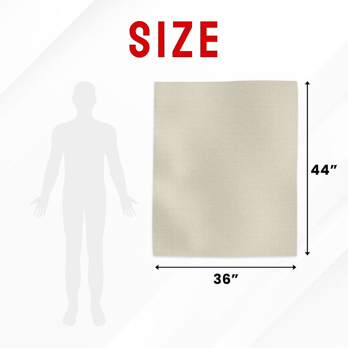 ATMOSURE Faraday Fabric (44" x 36") — 5G & EMF Blocker — Faraday Cage Electromagnetic Radiation Protection from 5G Cellular Signal, EMF, WiFi, Bluetooth, GPS — DYI Faraday Cage EMF Shield WiFi Jammer