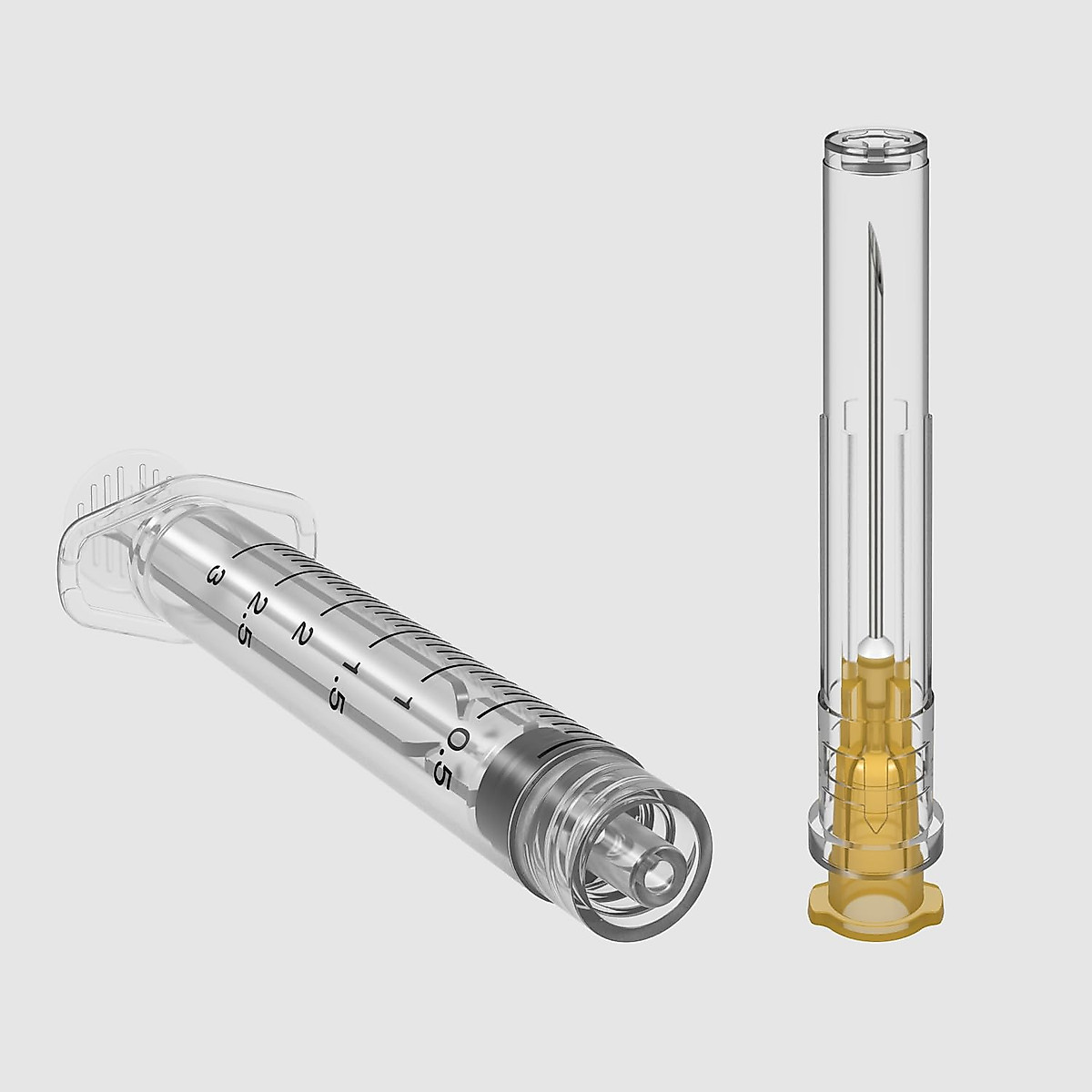 30 Pack 3ml Disposable Syringes with Needle 25Ga 1.0 inch Needle ,Luer Lock Industrial Dispensing Accessories,Individually Wrapped