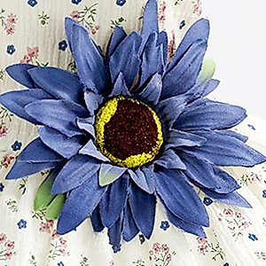 Dog Wedding Dress Dog Dress Floral Princess Tutu Skirt Clothes for Small Dogs Cats Pet Clothes Outfits Dog Costume for Birthday Wedding Blue L Smocked Dress