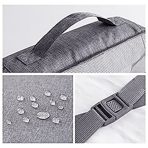 7 Set Packing Cubes for Suitcases, DEWEL Travel Luggage Packing Organizers with Shoe Bag, Laundry Bag, Clothing Underwear Bag, Luggage Organizer Bags for Travel Accessories(Grey)