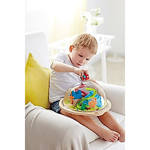 Hape Sunny Valley Adventure Dome | 3D Toy with Magnetic Maze, Kids Play Dome Featuring Characters and Accessories L: 13.2, W: 11.7, H: 6 inch