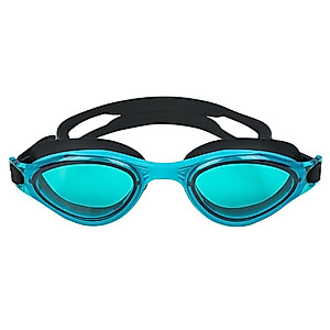 Splaqua Swim Goggles for Men and Women - Adjustable Straps, Silicone Eye Seal, UV Protection and Anti Fog Lenses Swimming Goggle - Teal and Black