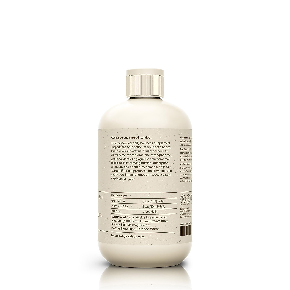 ION Intelligence of Nature Gut Support for Pets | Strengthens Digestion, Supports Kidneys, Aids Immune Function, and Defends from Food Toxins (16 Ounce)