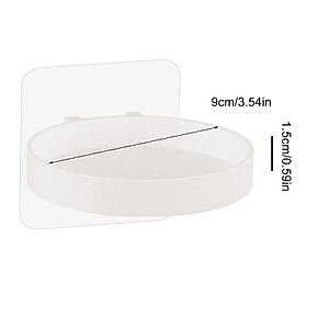 XIAHIOPT Practical Wall Mounted Rack Round Hand Soap Dispenser Tray Self Adhesive Holder Bathroom Organization Tool