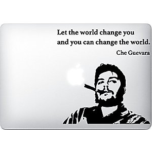 WOLFING MacBook Sticker Art Sticker Skin Sticker Che Guevara Chegebara Smoking sigar Black 15" 279