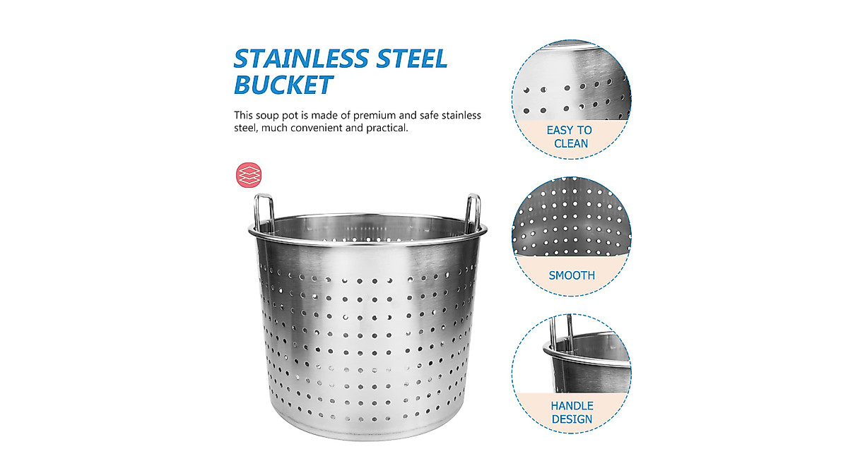 UPKOCH Stainless Steel Crawfish Pot for Seafood & Boil | Multi-Use ...