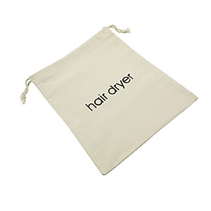 Trounistro 2 Pack Hair Dryer Bags Drawstring Bag Big Cotton Hairdryer Bag (Color 1)