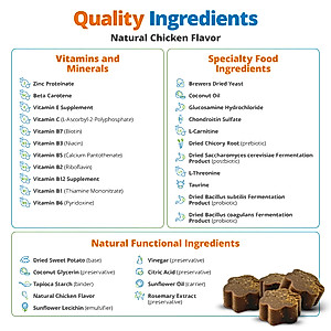 5Strands Dog Multivitamin Chews, 10-in-1, Vitamins & Postbiotics, All Ages & Breeds - Digestion, Brain, Organs, Heart, Mobility, Vision, Skin & Coat, Immune Health - Dog Supplement (Chicken, 90ct)