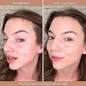 BaeBlu Organic Aloe-Based LUX Liquid Foundation, Natural Vegan Gluten-Free Made in USA, Latte