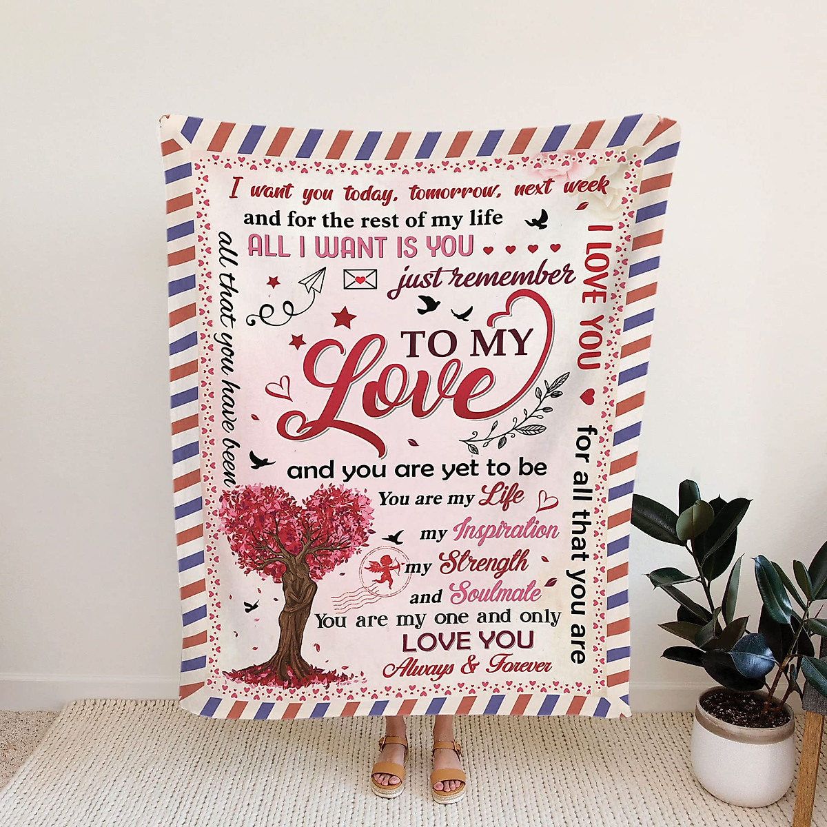 MUCHNEE Couple Fleece Blankets for Him Her, Wife Blanket for Valentine's Day, Anniversary Wedding Gifts for Wife Husband, Couple Blanket, to My Wife Blanket, Romantic Gifts for Couples Newlyweds