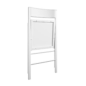 CoscoProducts COSCO Modern Slim Line Vinyl Padded Folding Chair, White