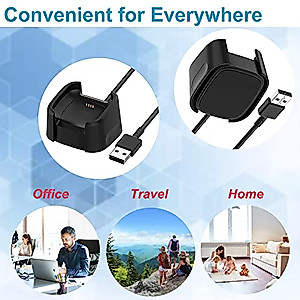 EXMRAT Compatible with Fitbit Versa 2 Charger, Replacement USB Charging Dock Stand Cable for Versa 2 Smart Watch (ONLY for Versa 2)