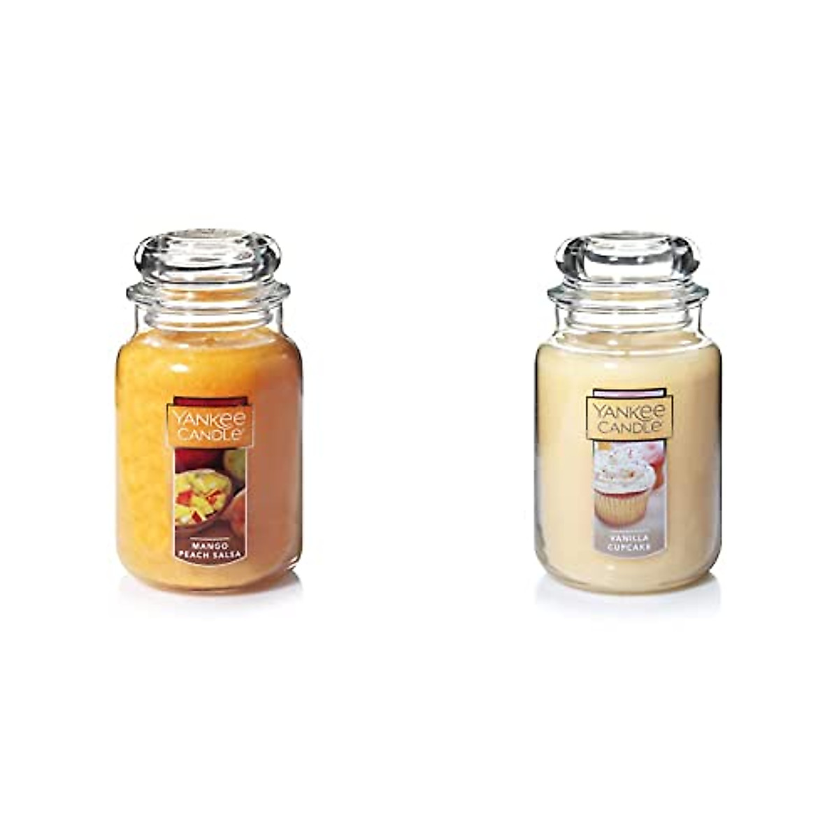 Yankee Candle 1114681Z Large Jar Candle Mango Peach Salsa & Large Jar Candle Vanilla Cupcake