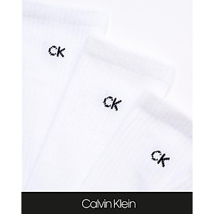 Calvin Klein Men’s Athletic Socks - 5 Pack Cushioned Crew Socks for Men - Soft, Breathable & Durable with Arch Support for All-Day Comfort, Sports, Workouts & Everyday Wear, White, Size 7-12