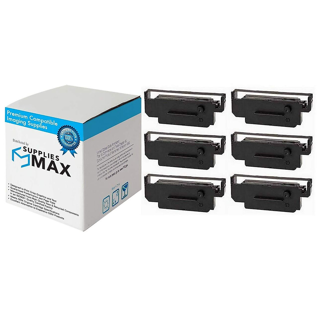 SuppliesMAX Compatible Replacement for Citizen iDP-3560/3570/3580/562 Purple P.O.S. Printer Ribbons (6/PK) (IR-51P)