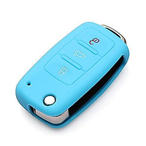 9 moon® Silicone Remote Flip Key FOB Silicone Case Cover for VW Volkswagen New