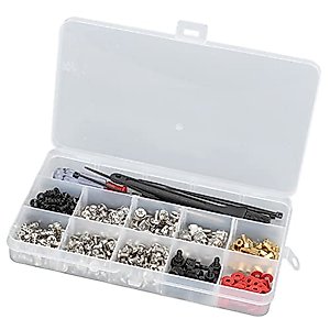 Fafeicy 362Pcs Computer Screw Set, Stainless Steel Cable Tie Screwdriver Washer Cleaning Brush Maintenance Kit, for Install or Repair Internal CPU Disk, Motherboard, Cooling Fan, Cable Tie Tool