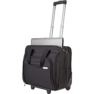 Targus Metro Rolling Laptop Case Bag for Business Commuter with Durable Water Resistant, Expandable Compartments, Trolley Strap, Padded Protection fits up to 16-Inch Notebook Screen, Black (TBR003US)