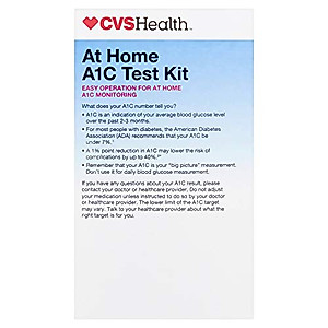 CVS A1C At Home Test Kit, Home Use Monitoring of Glycemic Control, Easy Operation for at home A1C Monitoring