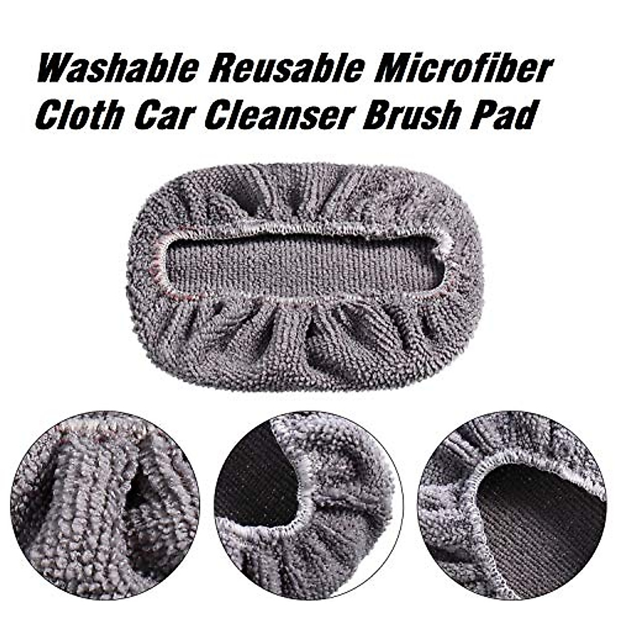 REENFAYA Windshield Cleaner Window Windshield Cleaning Tool with Extendable Handle and Washable Reusable Microfiber Cloth Auto Interior Exterior Glass Wiper Car Glass Cleaner Kit-2 Pack