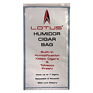 10 Pack Lotus Travel Pouch Cigar Bag Ziplock Humidor Humidifier