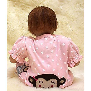 OCSDOLL Reborn Baby Dolls 22" Cute Realistic Soft Silicone Sleeping Baby Dolls Real Newborn Baby Doll Girl with Closed Eyes