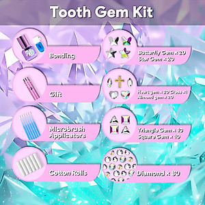 Luretrap Y2K Trendy 30 Pieces Crystal Tooth Gem Kit - Unleash Your Sparkly Smile