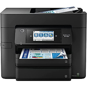 EpsonWorkforce Pro WF-4833 Color Inkjet Printer - Wireless All-in-One, Print, Scan, Copy, Fax - Ethernet, 25ppm, Auto 2-Sided Printing, 50-Sheet ADF - High Productivity Quality, Nowco Cloth