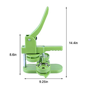 Installation-Free Button Badge Maker Machine, 58mm (2.25in) DIY Badge Pin Maker Machine Kit with 100pcs Badge Parts/Pic/Circle Cutter/Magic Book