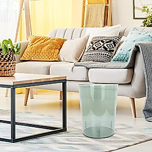 Office Trash Cans Clear Wastebasket Plastic Trash Can: Garbage Container Can Litter Bin Household Kitchen Bedroom Office Restaurant Wastebasket Green Office Waste Basket