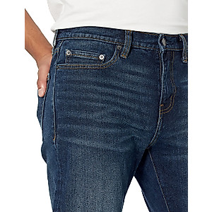 Amazon Essentials Jeans for Men Straight Fit, Bootcut, 34W x 31L, Dark Wash