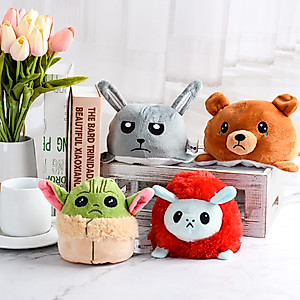 Baby Yoda Plush Reversible Plushie The Child Mandalorian Double Sided Flip Reversed Stuffed Animal Toy Kid Figure Reversable Plushies Teddy Bear Kids Gifts Toys 6 inch Best Gift 2024