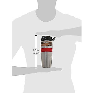 Mr Coffee 91684.03 Java Supreme Travel Tumbler, 16 oz, Stainless Steel
