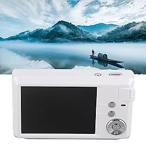 Compact Digital Camera, Built in Fill Light 4K Intuitive Buttons 1080P Digital Camera 16X Zoom with Type C Port for Camping for Teens (White)