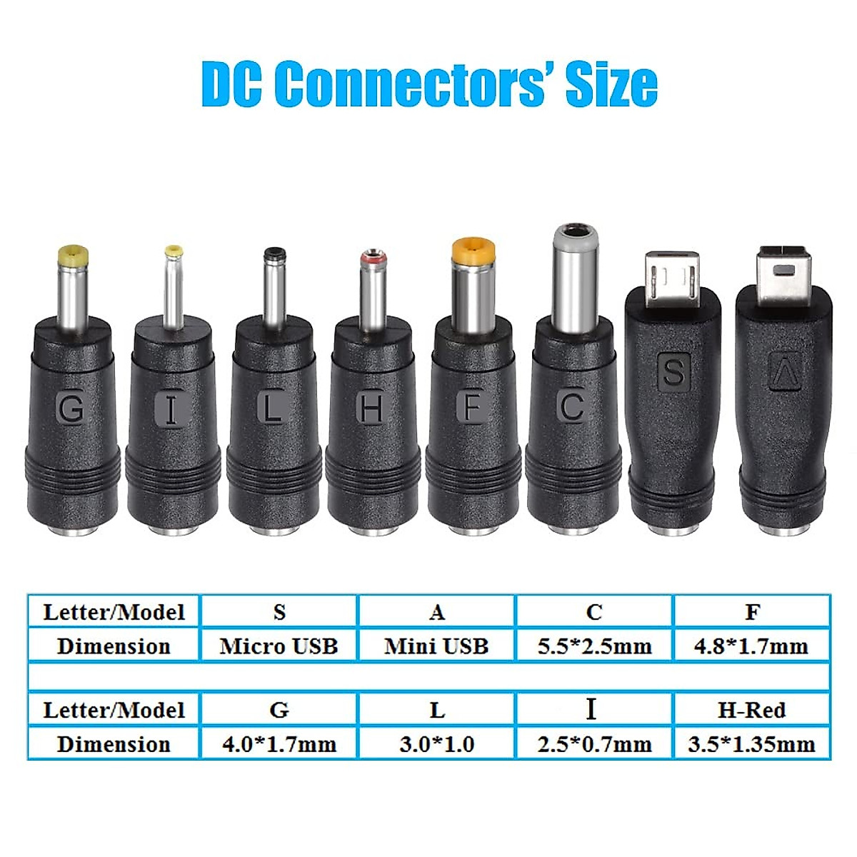 SoulBay 5V 2A Power Supply Adapter 10W AC100-240V to DC 5 Volt 2Amp Versatile Charger Cord with 8 Plugs for USB Hub TV Box Tablet Camera Speaker GPS Webcam Router and More 5vdc Electronics, 5FT
