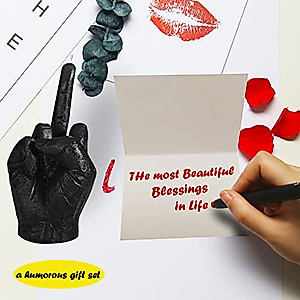 Middle Finger Scented Candle, Black Gifts Candle for Women, Fragrance Candle Gift for Sister Friend, Soy Wax Long Lasting Scented Candle for Home Bedroom Decoration Birthday Gift