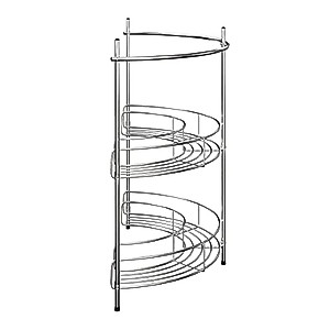 Lavish Home Pedestal Sink Organizer – Compact Under The Sink Rack with 2 Storage Shelves and Towel Holder – Space Saving Bathroom Accessories