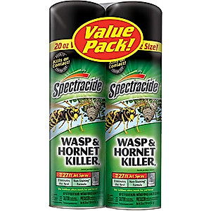 Spectracide Wasp and Hornet Killer Aerosol, 20-Ounce, 2-Pack