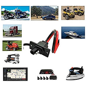 AJDPOI SAE Solar Power Socket Sidewall Port,Weatherproof SAE Quick Connect Solar Panel Mount Universal Flush 12AWG SAE Extension Cable-Mountable Connector [Male to Male]