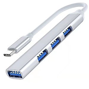 USB C Hub, Aluminum Type C Hub with 4 USB 3.0 Ports USB Expander USB Splitter for MacBook Pro 2018/2017, ChromeBook, XPS, Galaxy S9/S8, and More