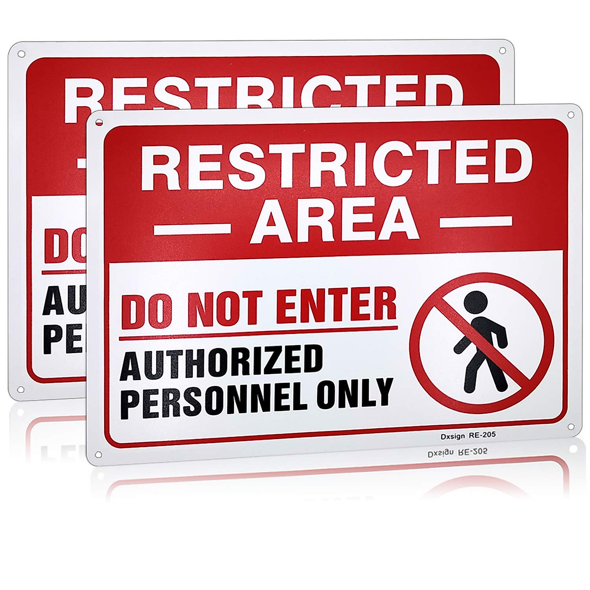 No Access Sign,Restricted Area Sign,Authorized Personnel Only,10x14 Inch Rust Free Aluminum, UV Ink Printing,Indoor or Outdoor Use for Home and Business(2-Pack)