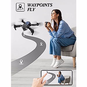 Kids Drone with Camera Foldable Mini Drone for Kids Boys Beginners Toys Drone Gestures Selfie One Key Start 360° Flips 2 Batteries Toy Gifts for Boys Black