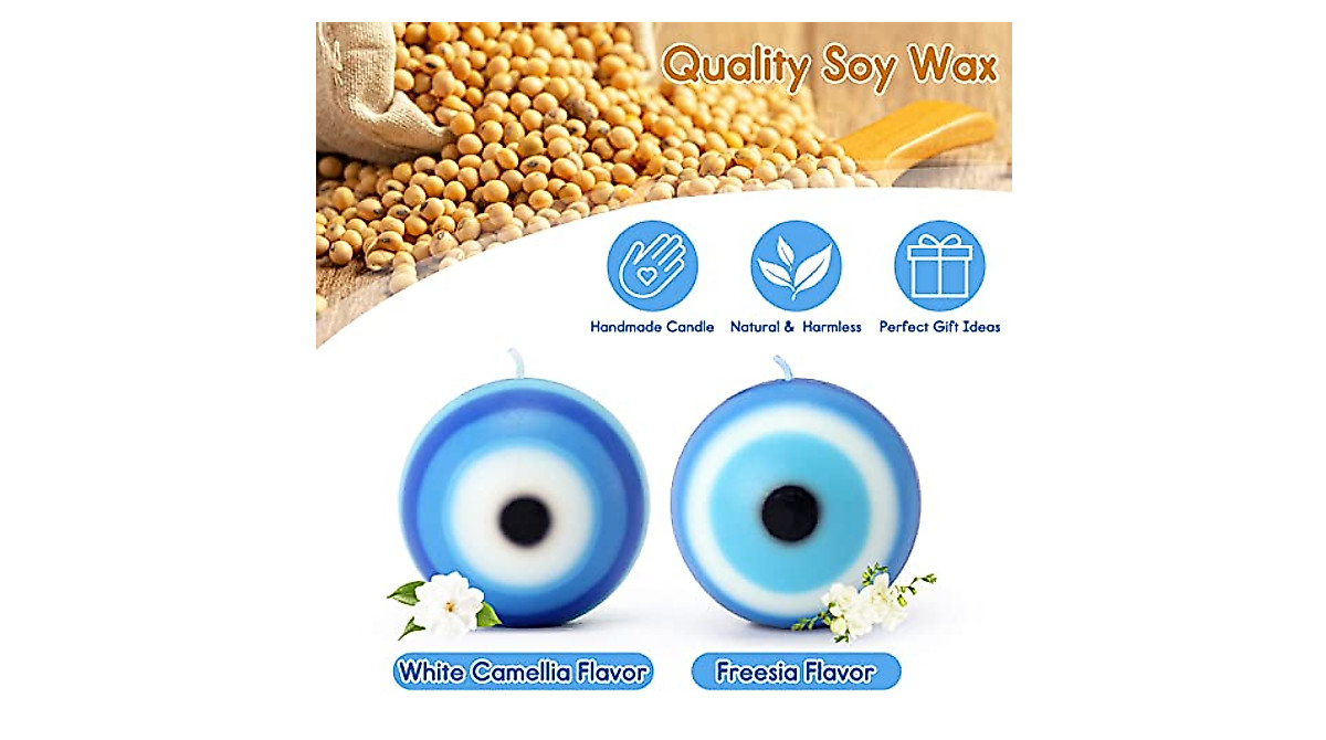 Huray Rayho Evil Eye Candle Set of 2 - Protect & Decorate Your Space