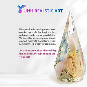 Food Safe Two Part Epoxy Resin, No Yellowing and Bubble, Self Leveling with High Gloss, UV & Heat Resistant, Clear Resin Set for Jewelry Making, Art, Craft, River Tables, Beginner Friendly (16oz)