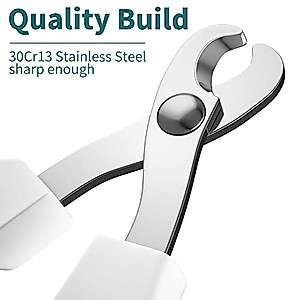 Cat Nail Clipper, Claw Trimmer Made of Stainless Steel, Clean Cut, No Shred, Mirror Finish. Small Animal Nail Clippers for Cats, Kittens, Bunny, Kittys, Puppy, Rabbit, Gatos, and More Pet