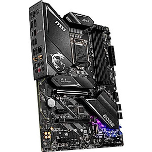 MSI MPG Z490 GAMING EDGE WIFI ATX Gaming Motherboard (10th Gen Intel Core, LGA 1200 Socket, DDR4, CF, Dual M.2 Slots, USB 3.2 Gen 2, Wi-Fi 6, DP/HDMI, Mystic Light RGB)