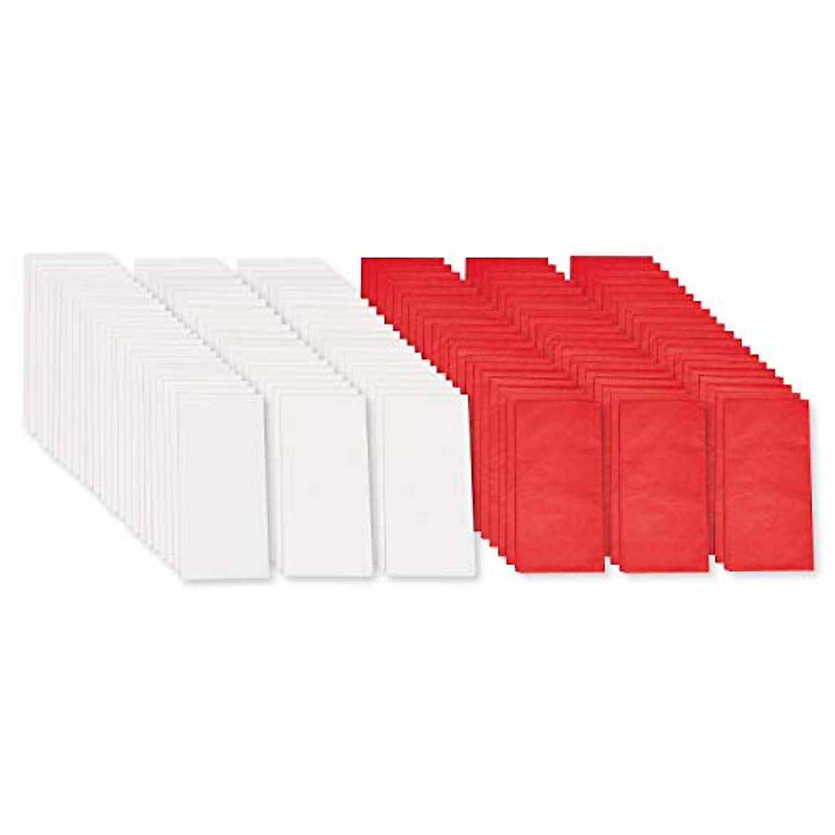 American Greetings 125 Sheets 20 in. x 20 in. Bulk Tissue Paper (Red and White) for Christmas, Birthdays, Holidays and All Occasion