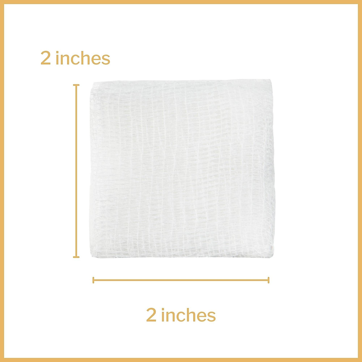 McKesson Premium Woven Gauze Sponges, Non-Sterile, 12-Ply, USP Type VII, 100% Cotton, 2 in x 2 in, 200 per Pack, 1 Pack